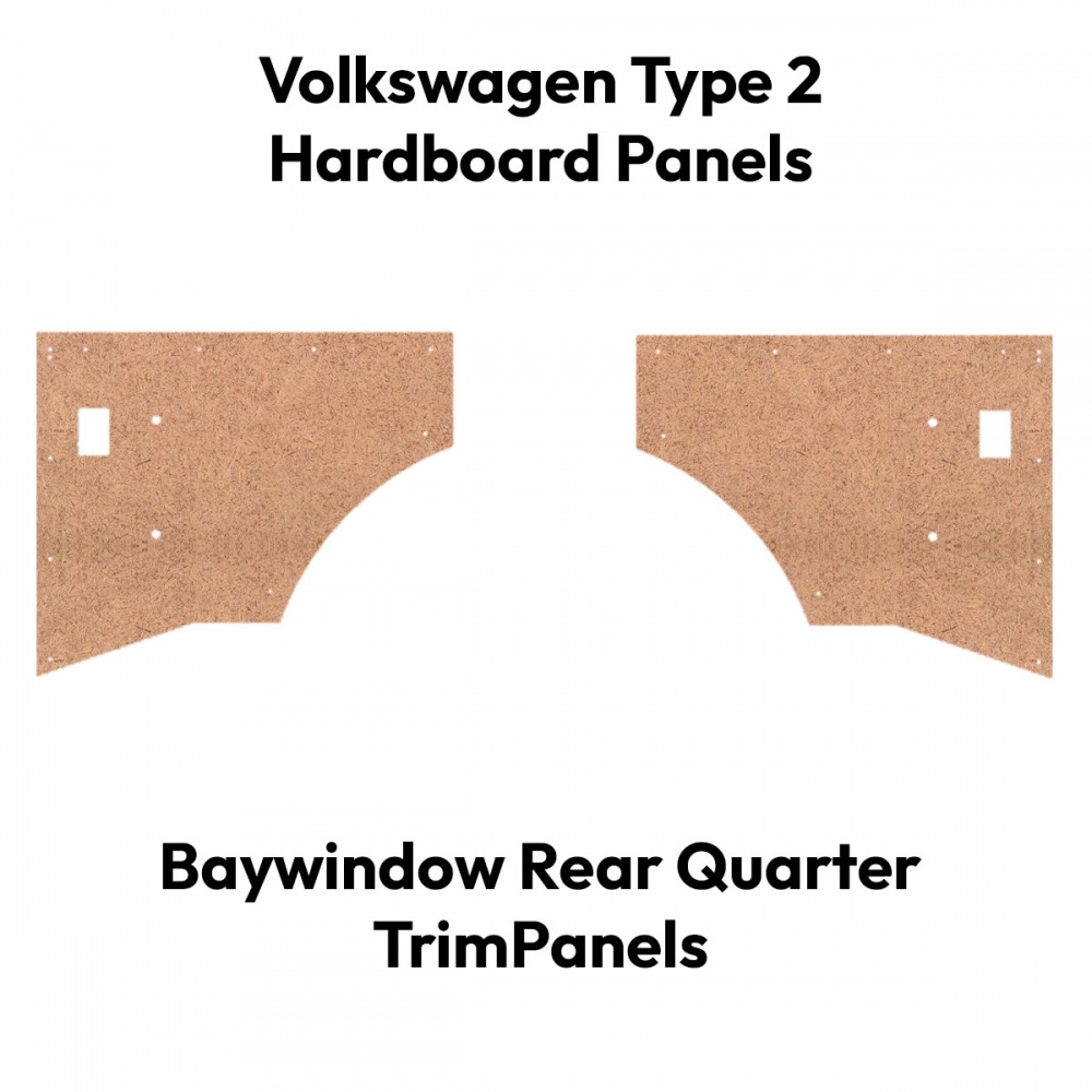 VW Bay Window Hardboard Rear Quarter Trim Panels - Madmatz