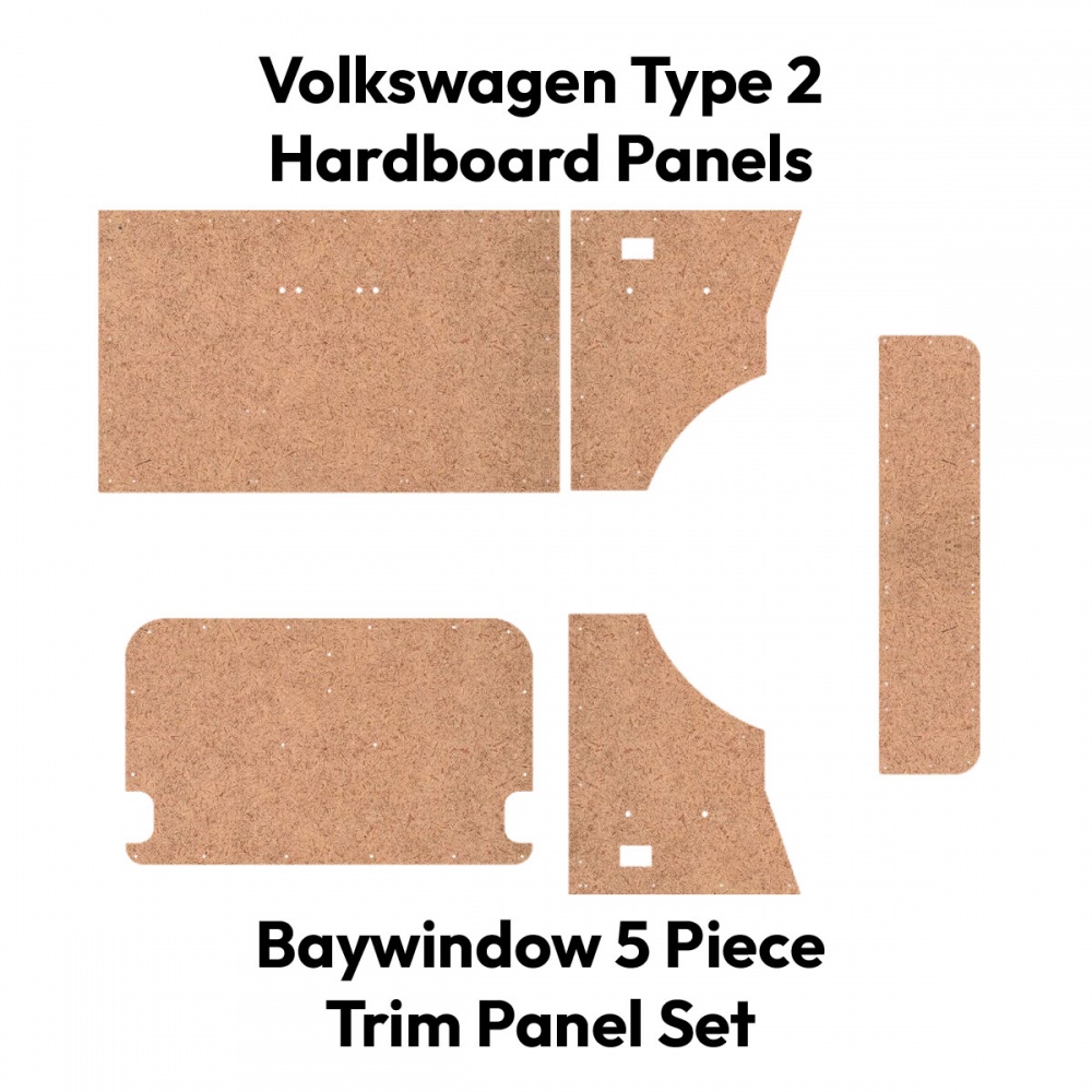 VW Bay Window Hardboard 5 Piece Panel Set - Madmatz