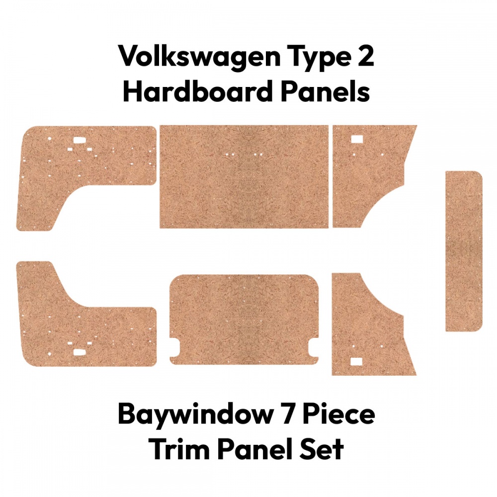 VW Bay Window Hardboard 7 Piece Panel Set - Madmatz