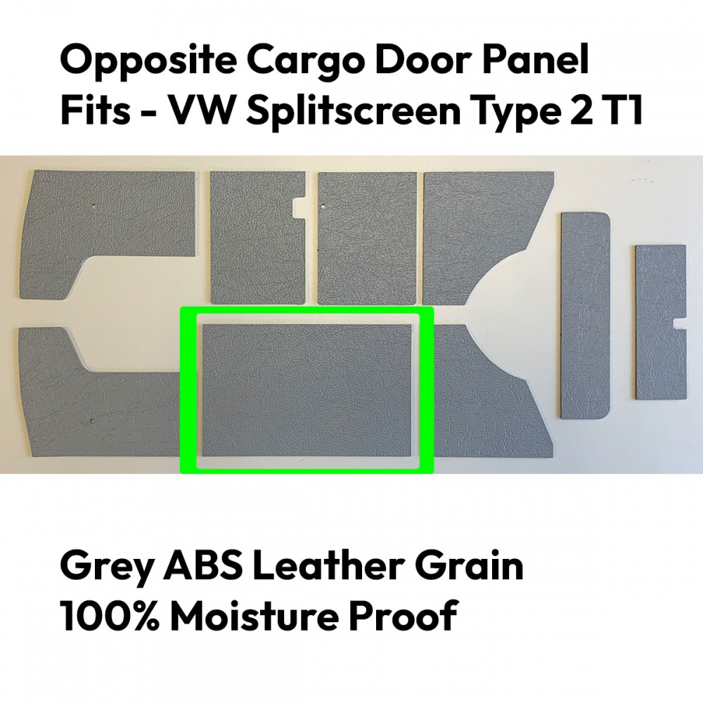 Split Screen ABS front door panel Grey Leather Grain. - Madmatz