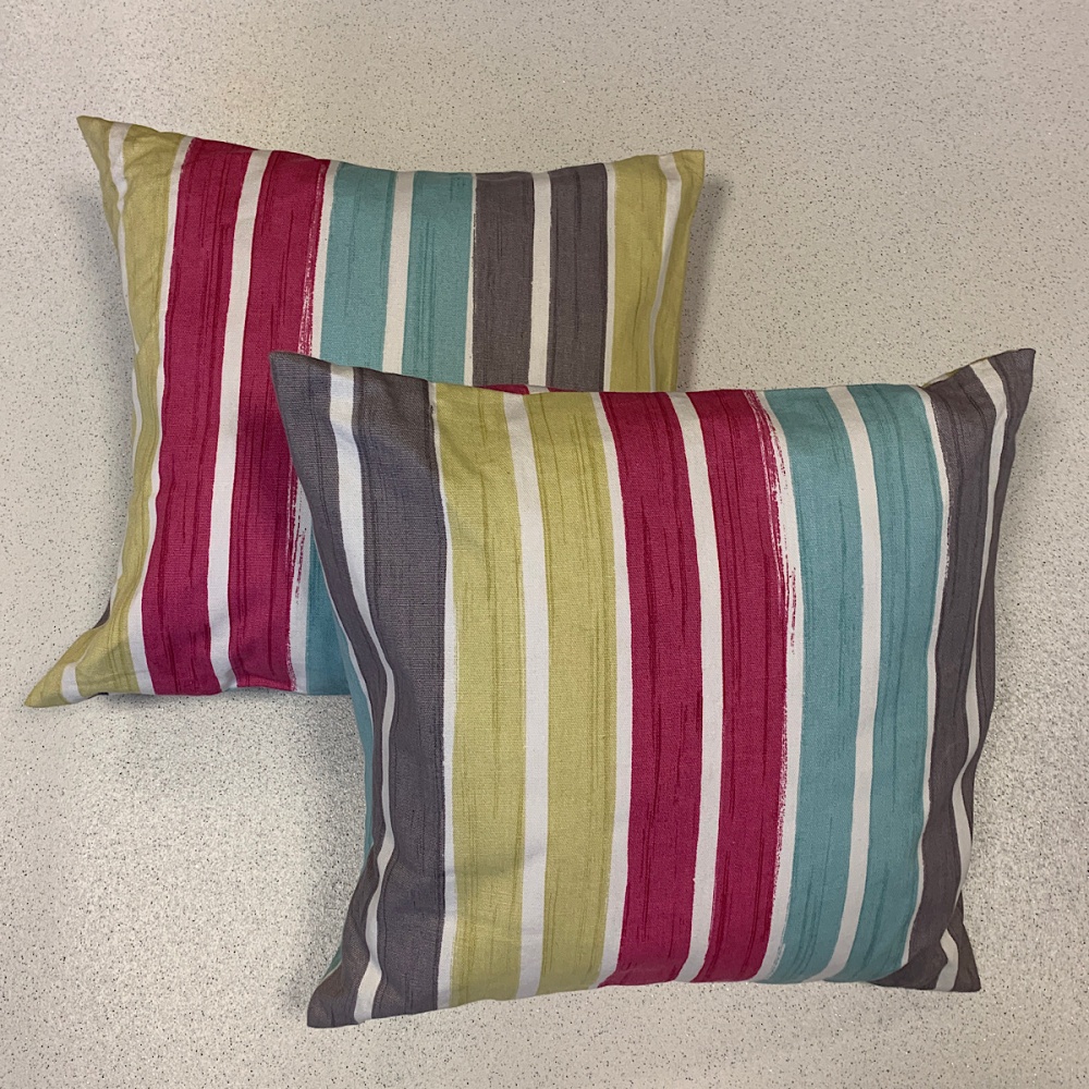 Multi Stripe Fabric Cushions - Madmatz