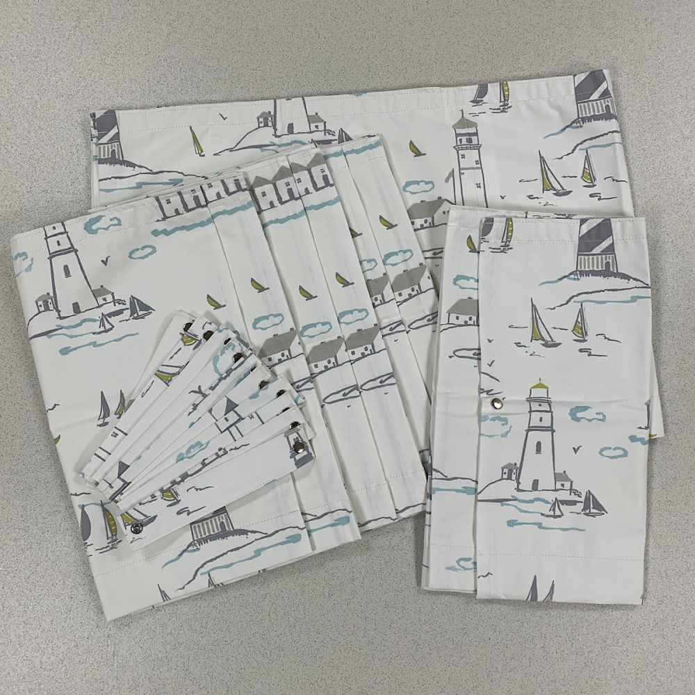 VW Splitscreen Curtains 10 Piece Set Lowestoft - Madmatz