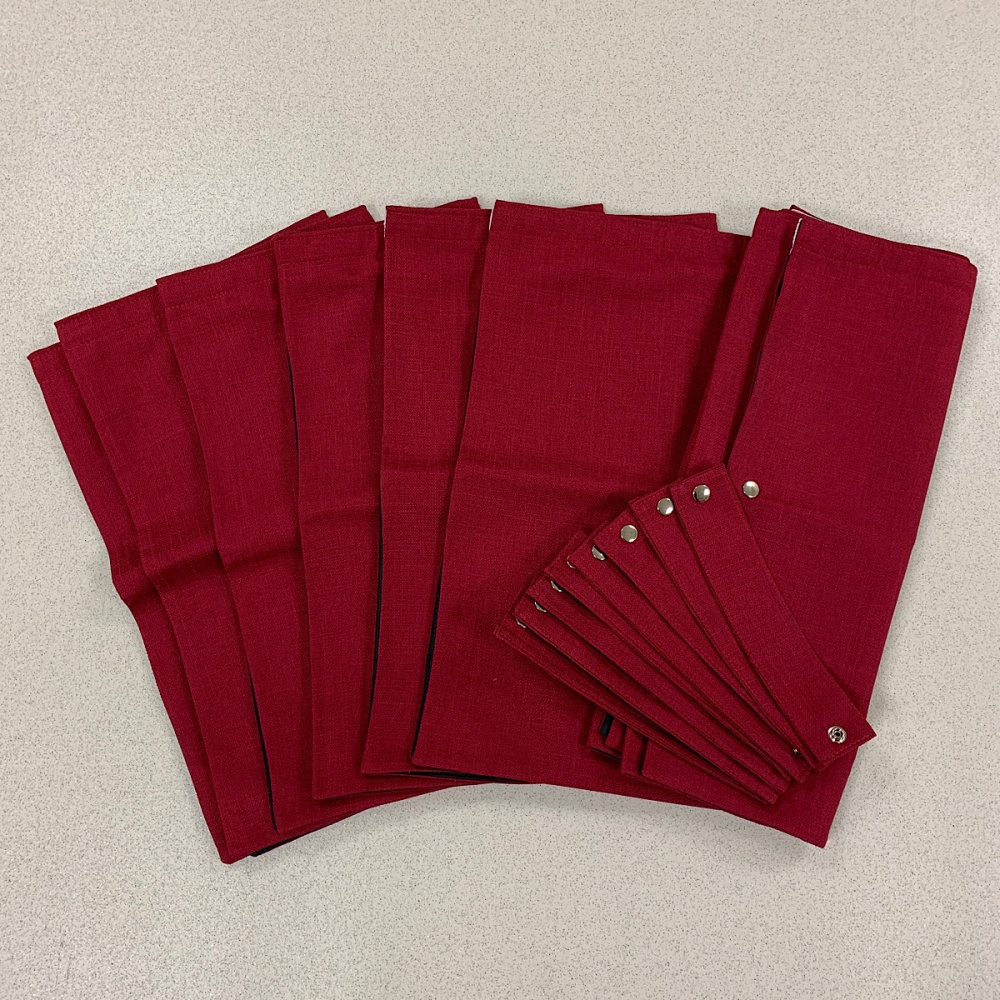 VW Splitscreen Curtains 8 Piece Set Linoso Wine - Madmatz