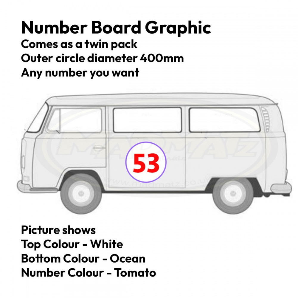 Number Board Vehicle Graphic - Madmatz